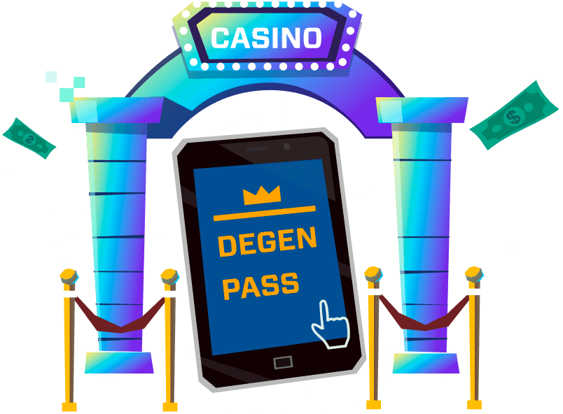 Degen Pass - utility NFT access pass to Degenverse portfolio of casinos